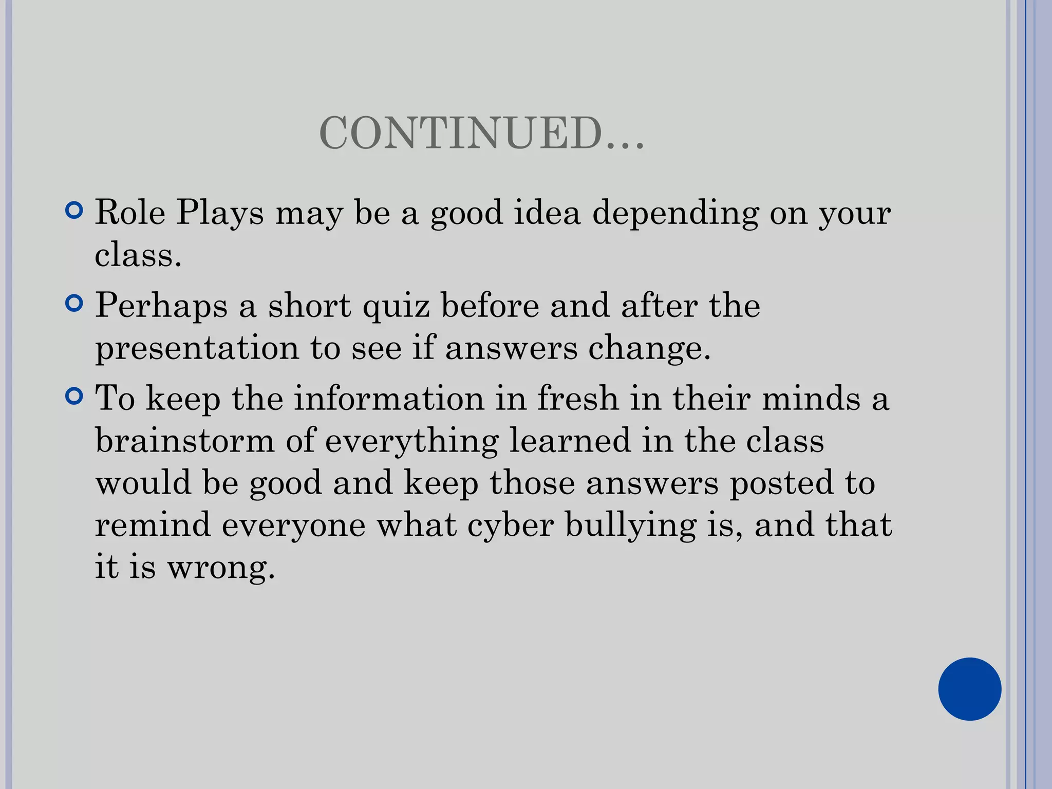 Cyber bullying for Elementary | PPT