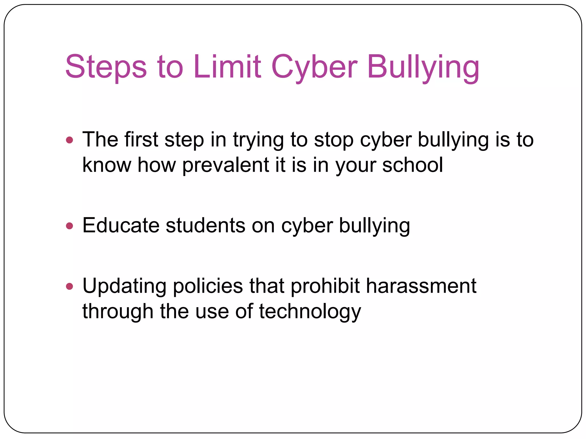 Cyber Bullying In Schools | PPT