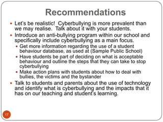 Cyberbullying in the Middle Years | PPTX