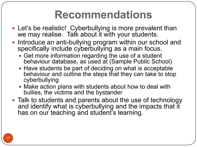 Cyberbullying in the Middle Years | PPT