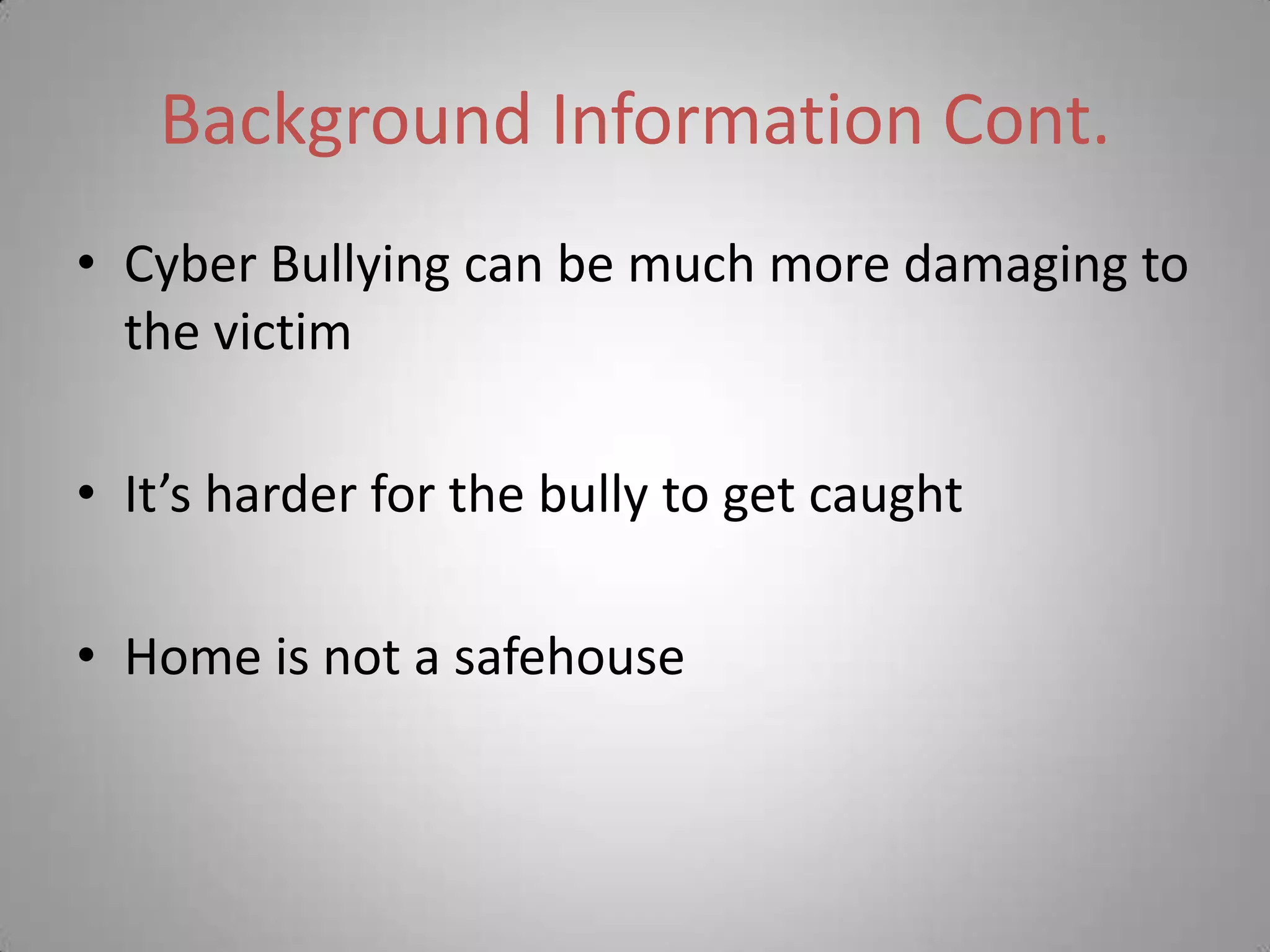 Cyber Bullying Presentation | PPTX