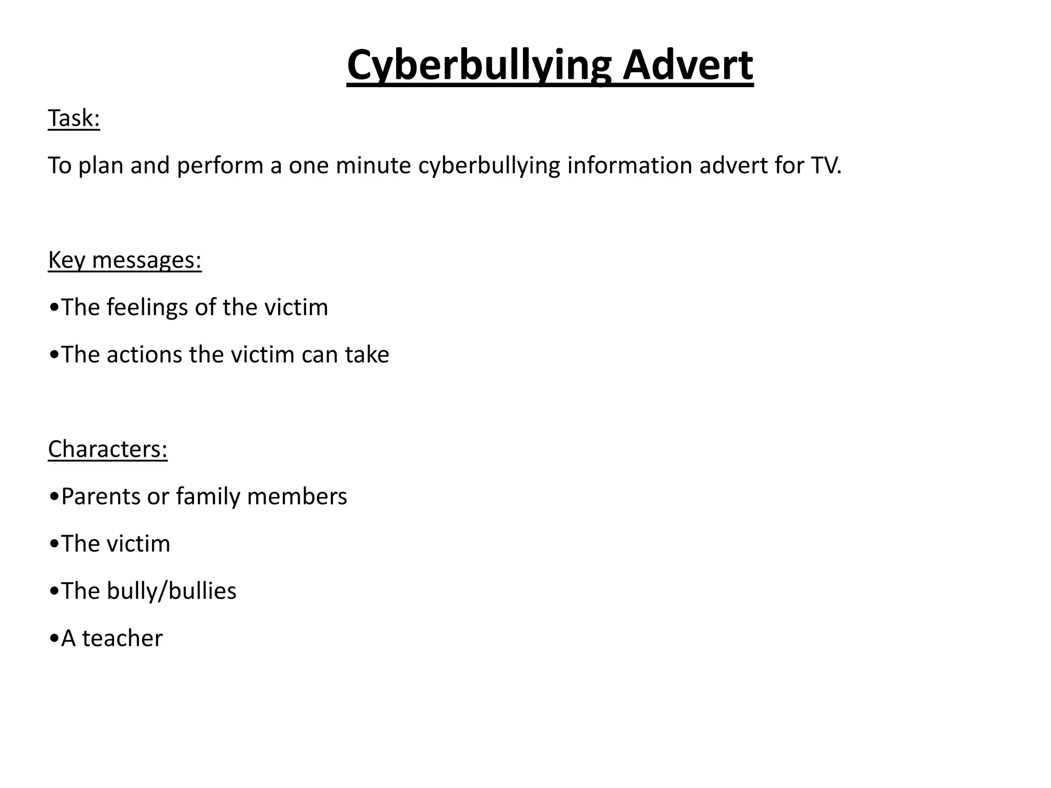 Cyberbullying presentation | PPTX
