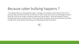 Cyber bullying presentation | POTX