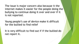Cyberbullying presentation | PPTX