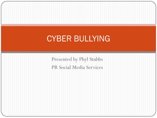 Cyber Bullying Presentation for Schools | PPT