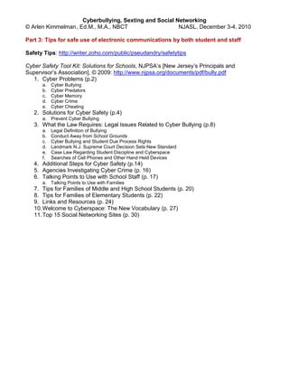 Cyberbullying, Sexting and Social Networking | PDF | Social Networking ...