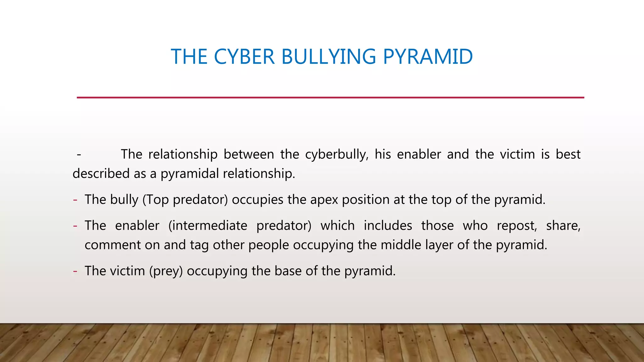 Cyber bullying pyramid | PPTX
