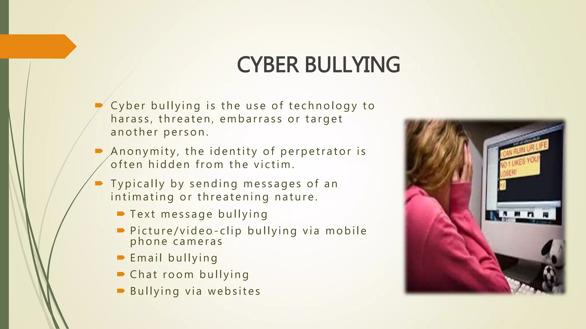 Cyber bullying vs traditional bullying | PPT