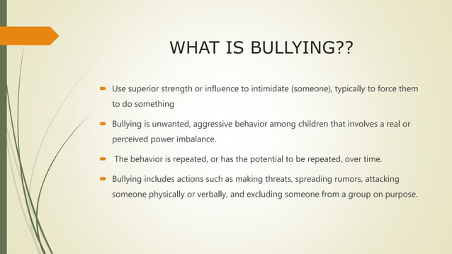 Cyber bullying vs traditional bullying | PPT