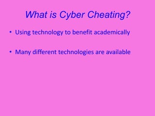 Cyber cheating2 | PPTX