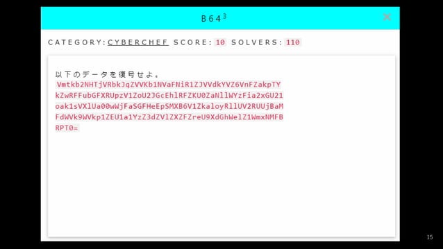 CyberChefの使い方（HamaCTF2019 WriteUp編） | PPTX | Programming Languages | Computing
