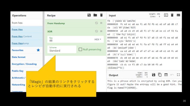 CyberChefの使い方（HamaCTF2019 WriteUp編） | PPTX | Programming Languages | Computing