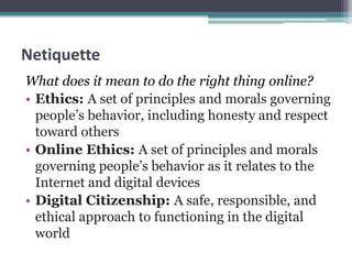 Cyber citizenship | PPTX