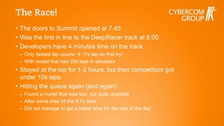 AWS Stockholm Meetup June 2019 - Cybercom DeepRacer story | PPT