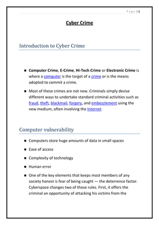 Cyber crime | PDF