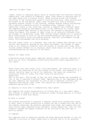 Cyber crime | TXT | Crime & Harmful Acts to Individuals, Society ...