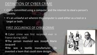 Cyber Crime - How to Prevent | PPTX