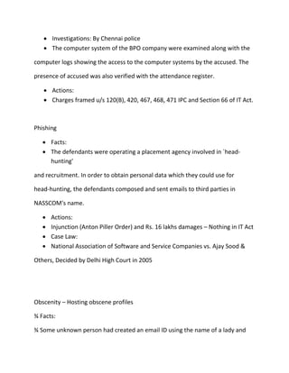 Cyber crime in details with sections and clause | DOCX | Crime ...