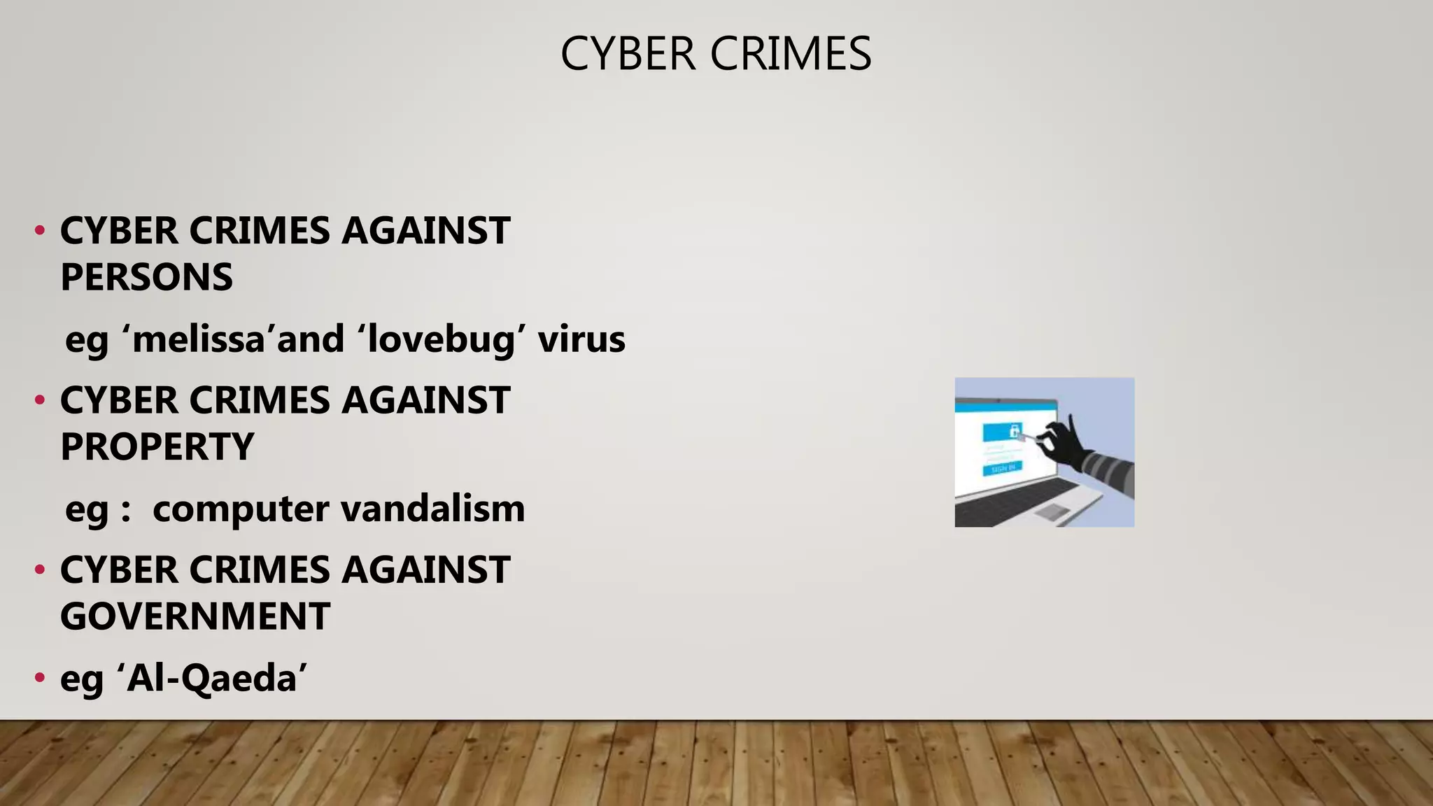 Cyber crime presentation school level | PPTX