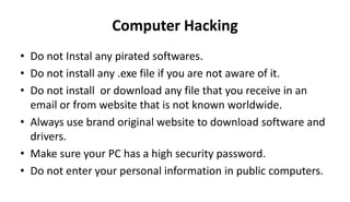 Cyber Crime and how to prevent it? | PPT
