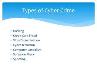 Cyber crime | PPTX | Antivirus Software | Computer Software and ...
