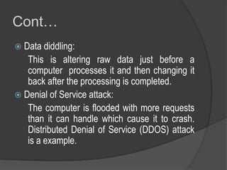 Cyber crime types & laws | PPTX