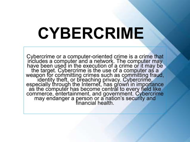 CYBERCRIME-WPS Office.pptx | Crime & Harmful Acts to Individuals ...