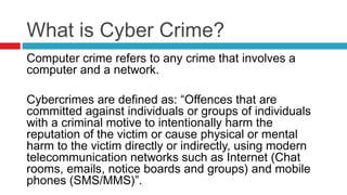 Cyber crime among students | PPT | Crime & Harmful Acts to Individuals ...