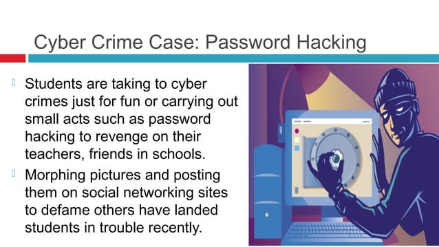 Cyber crime among students | PPT | Crime & Harmful Acts to Individuals ...