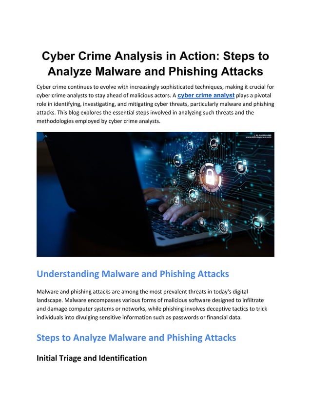 Cyber Crime Analysis in Action: Steps to Analyze Malware and Phishing ...