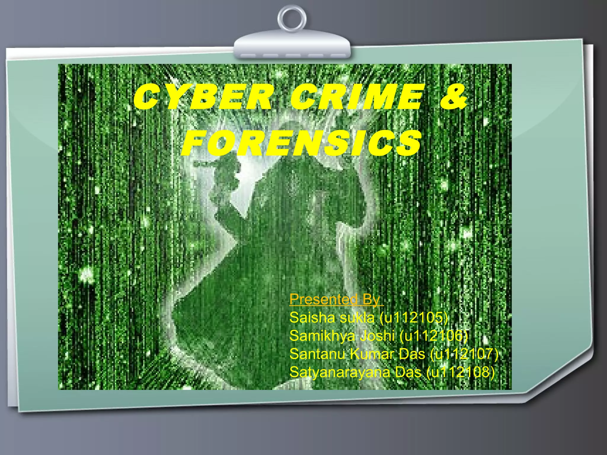 Cybercrimeandforensic 120828021931-phpapp02 | PDF