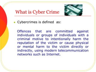Cyber crime and its safety | PPT