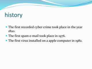 Cyber Crime And Security | PPTX