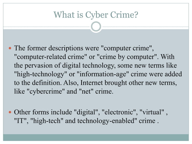 Cyber Security ( Action Against Cyber Crime ) | PPTX