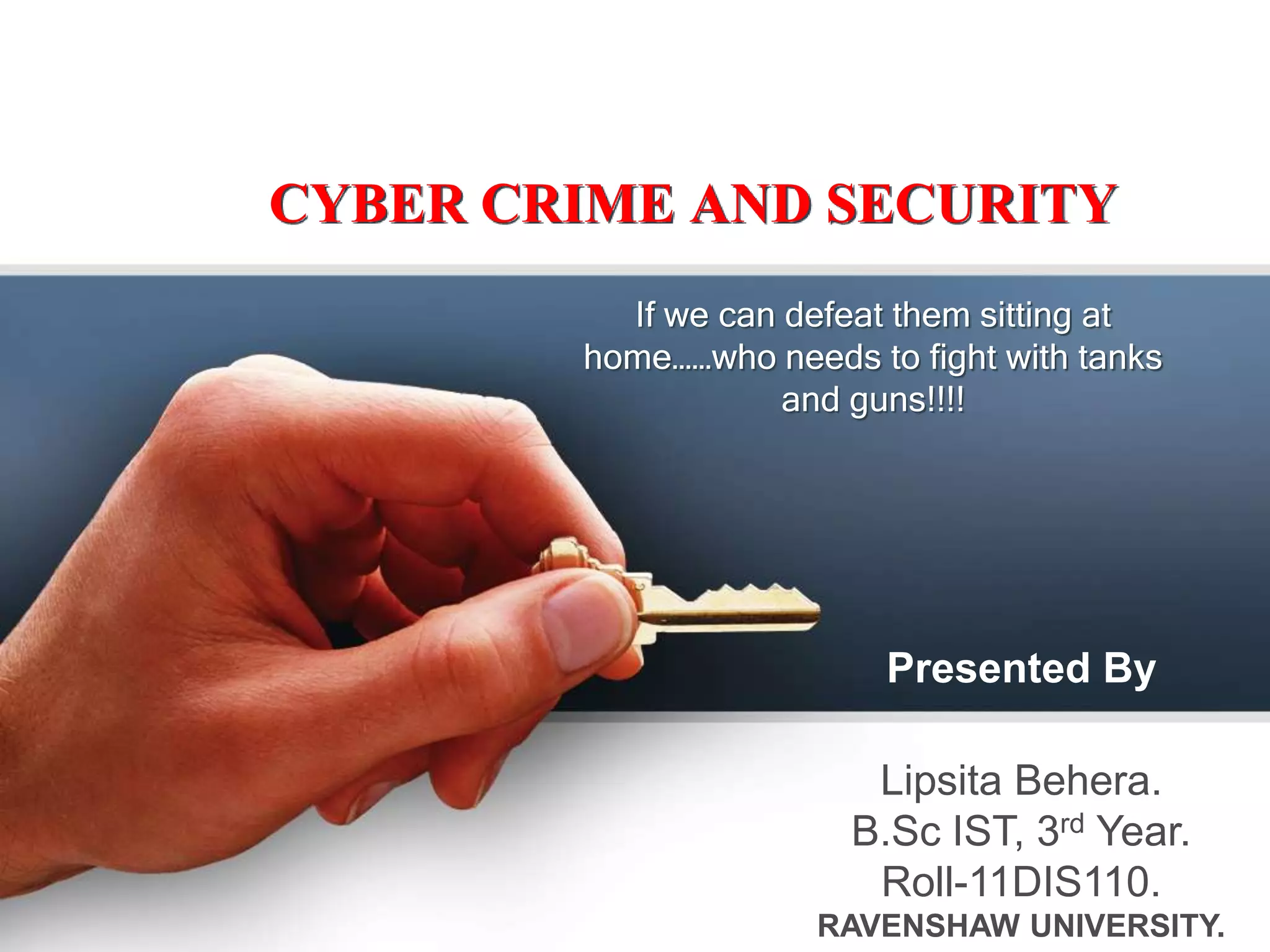 Cyber crime and security ppt | PPTX