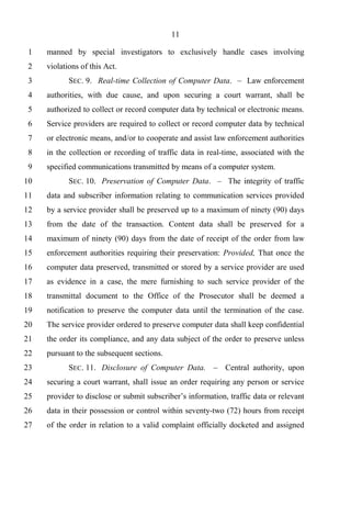 Cybercrime Bill (House Bill 5808) | PDF