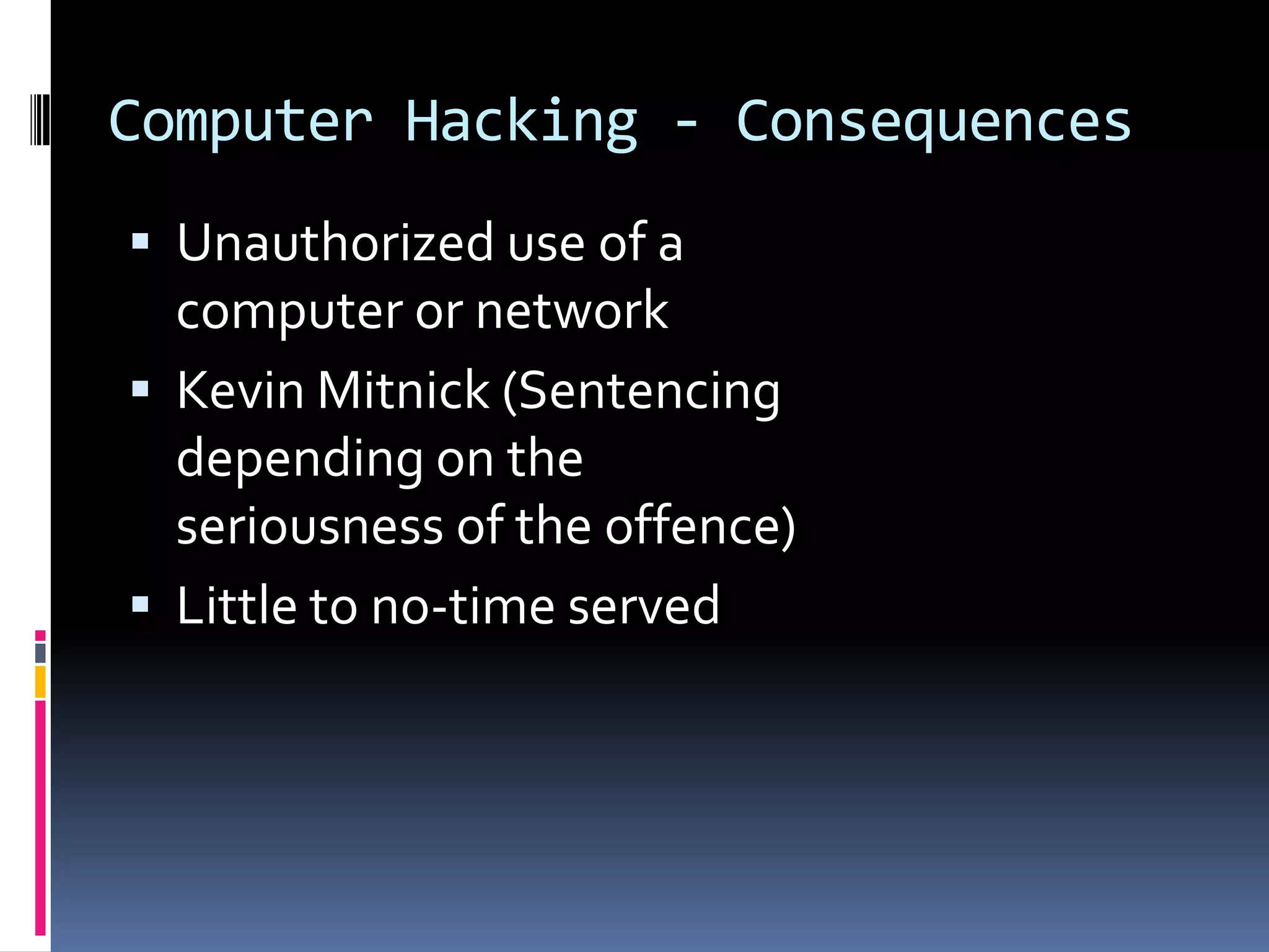 Cybercrime (Computer Hacking) | PPTX | Crime & Harmful Acts to ...