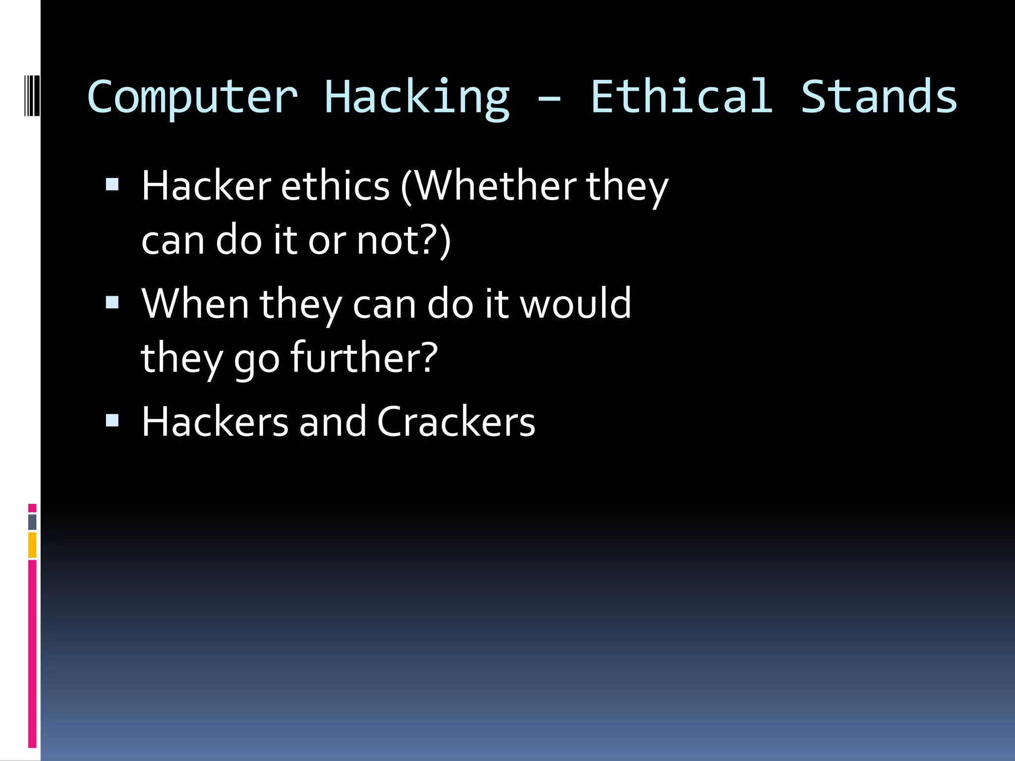 Cybercrime (Computer Hacking) | PPTX | Crime & Harmful Acts to ...