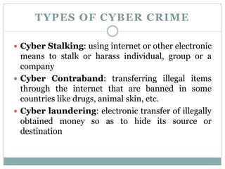 Cyber crime, cyber law and cyber ethics | PPTX