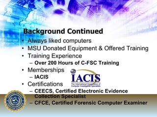 Cyber Crime Evidence Collection Ifsa 2009 | PPT
