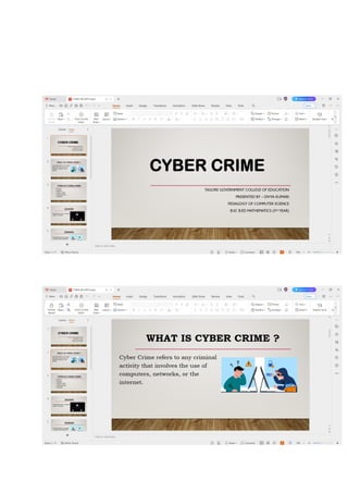 Pedagogy of computer science Presentation On cyber crime .docx