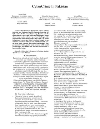 Cyber crime in Pakistan | PDF