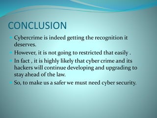Cyber crime & law | PPTX