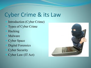 Cyber crime & law | PPTX