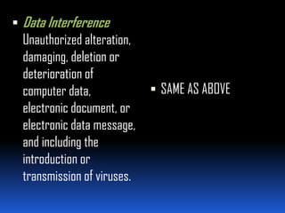 Cybercrime law legality report | PPT
