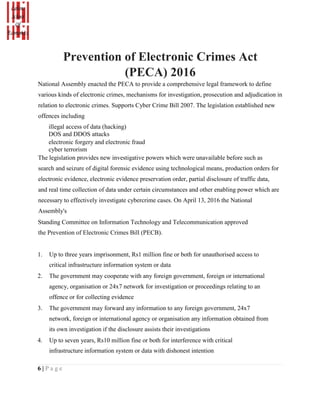 Cyber crime laws in Pakistan | PDF