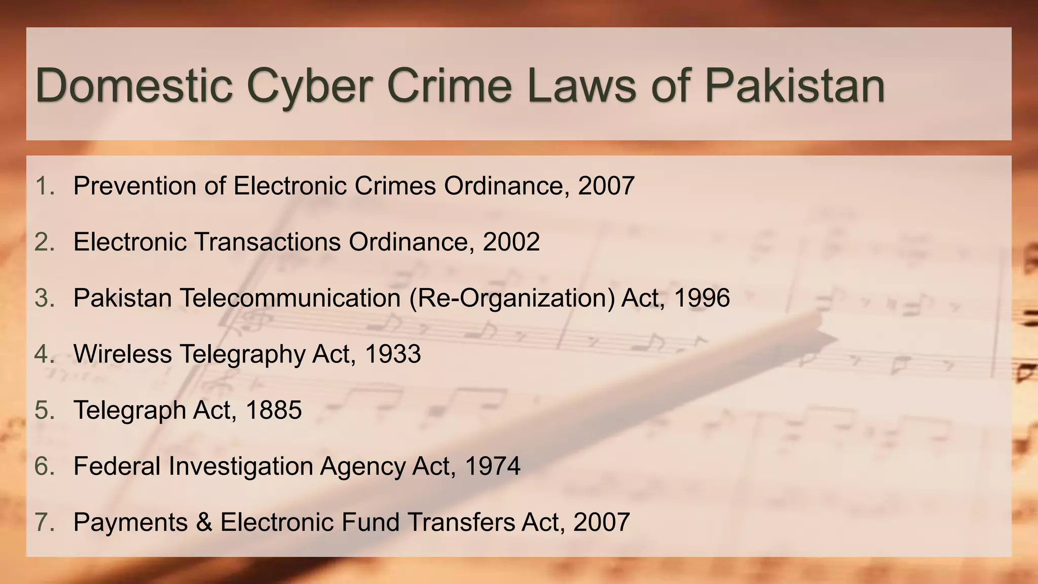 Cyber Crime Laws of Pakistan | PPTX