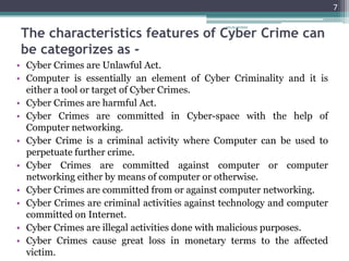 Cyber crime lecture one definition and nature | PPTX