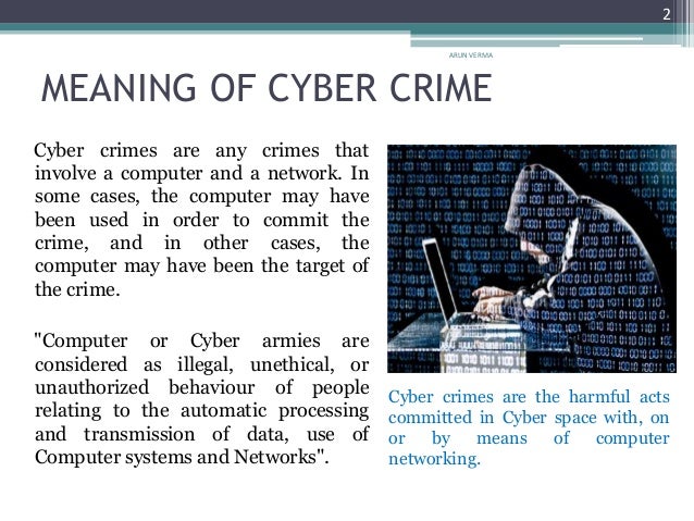 Cyber crime lecture one definition and nature