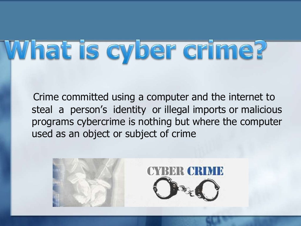 Cyber crime ppt
